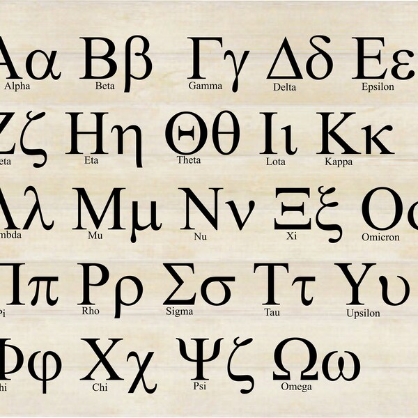 Greek Letters - Etsy