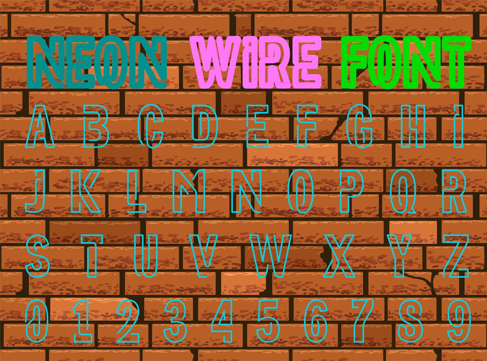 NEON WIRE Font SVG Neon Alphabet Svg Wire Font Neon - Etsy
