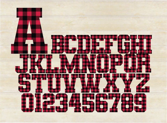 Buffalo Plaid Alphabet SVG Plaid Alphabet Plaid Letters - Etsy Canada