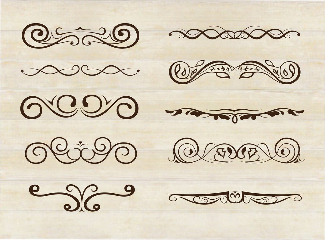 Decorative Ornaments SVG, Decorative Elements, Floral Ornaments ...