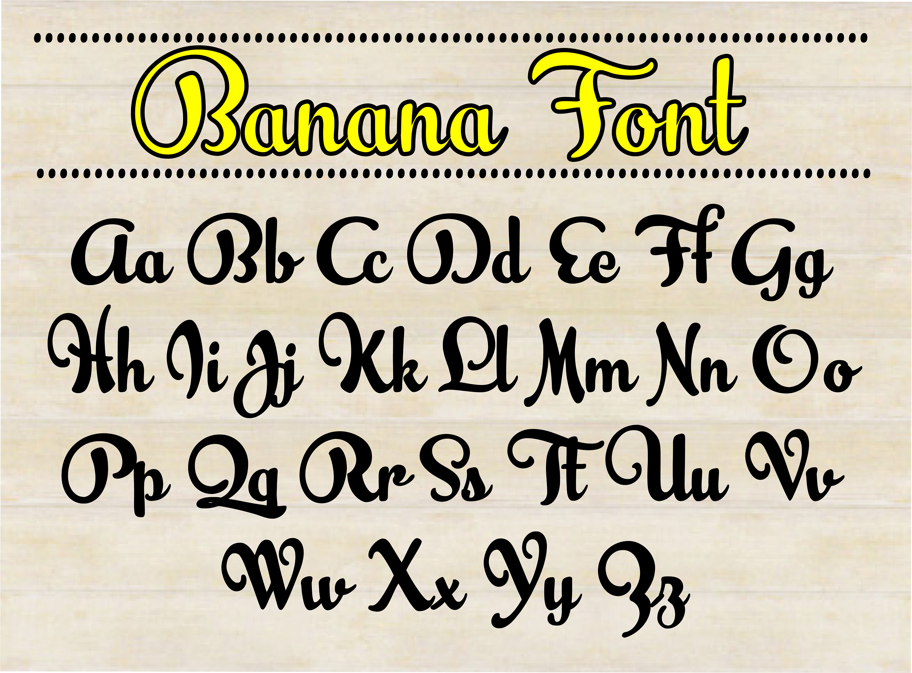 Bold Cursive Alphabet