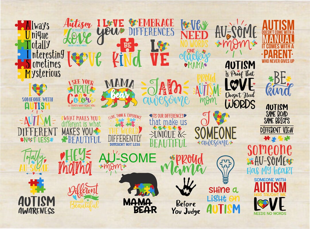 AUTISM MEGA BUNDLE 2022, Autism Puzzle, Autism Awareness, Autism ...