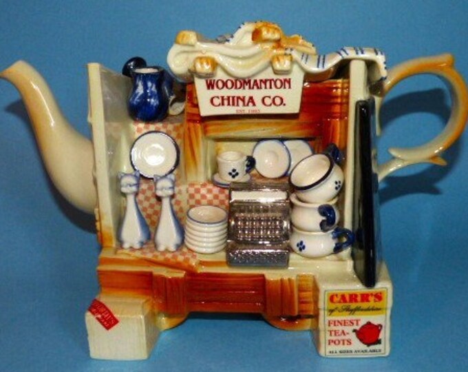 1993 Paul Cardew Woodmanton China Co. Whimsical Teapot England Signed ...
