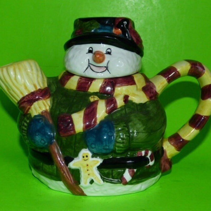 Snowman Teapot - Etsy