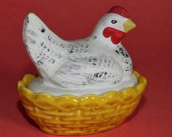 Ceramic Hen on Nest - Etsy