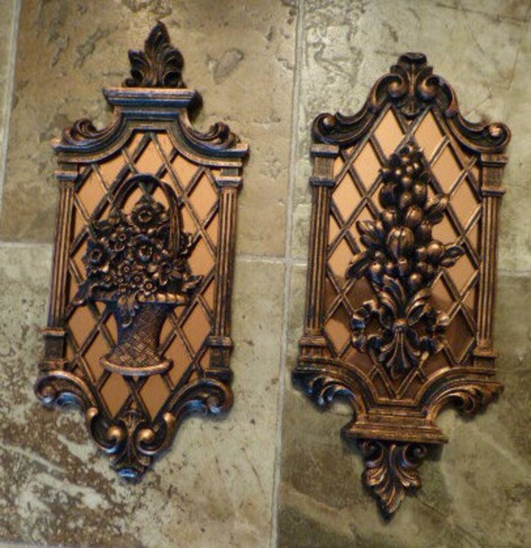 COPPERCRAFT GUILD Wall Plaques Copper 3D 2 Patterns Vintage Taunton ...
