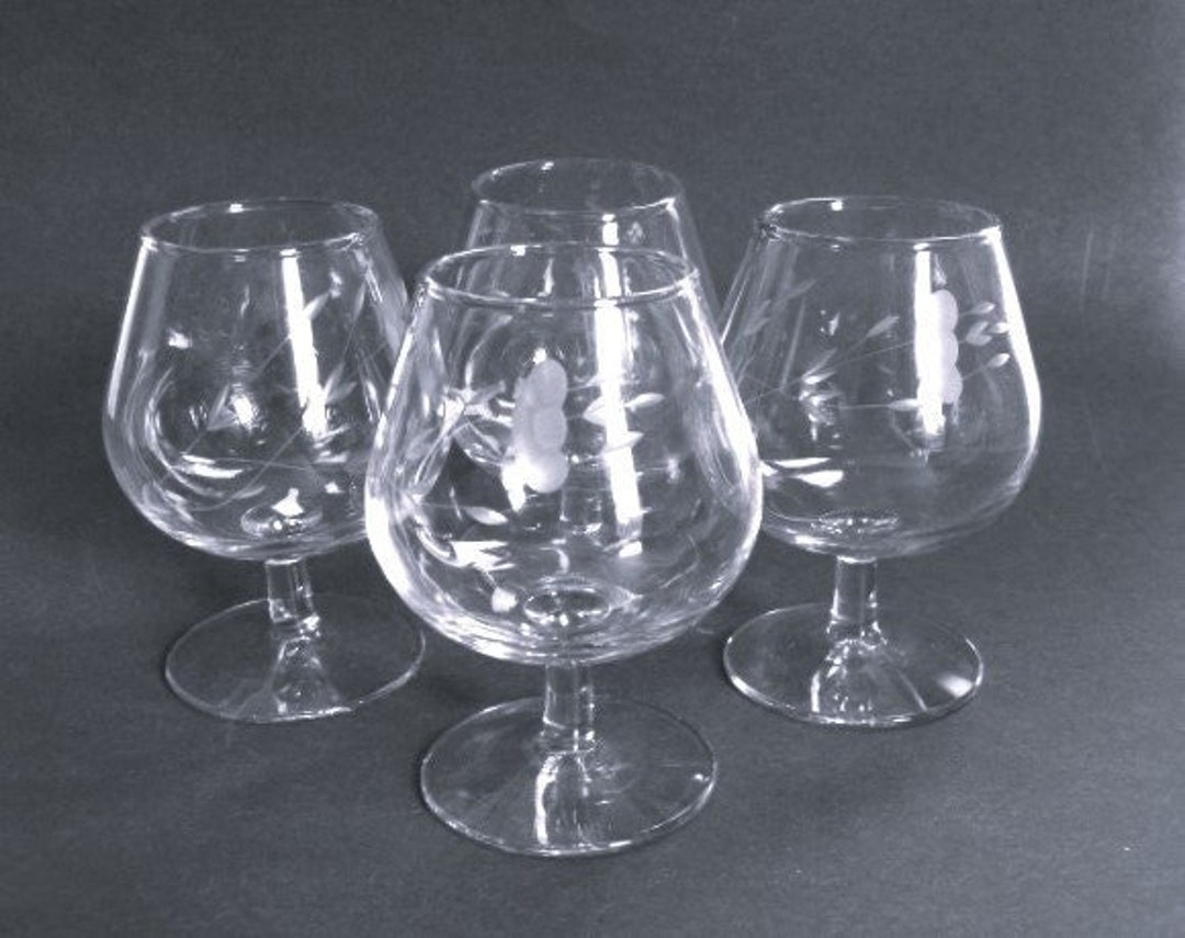 PRINCESS HOUSE Small Brandy Snifters Cordial Glasses Set of 4 Crystal ...