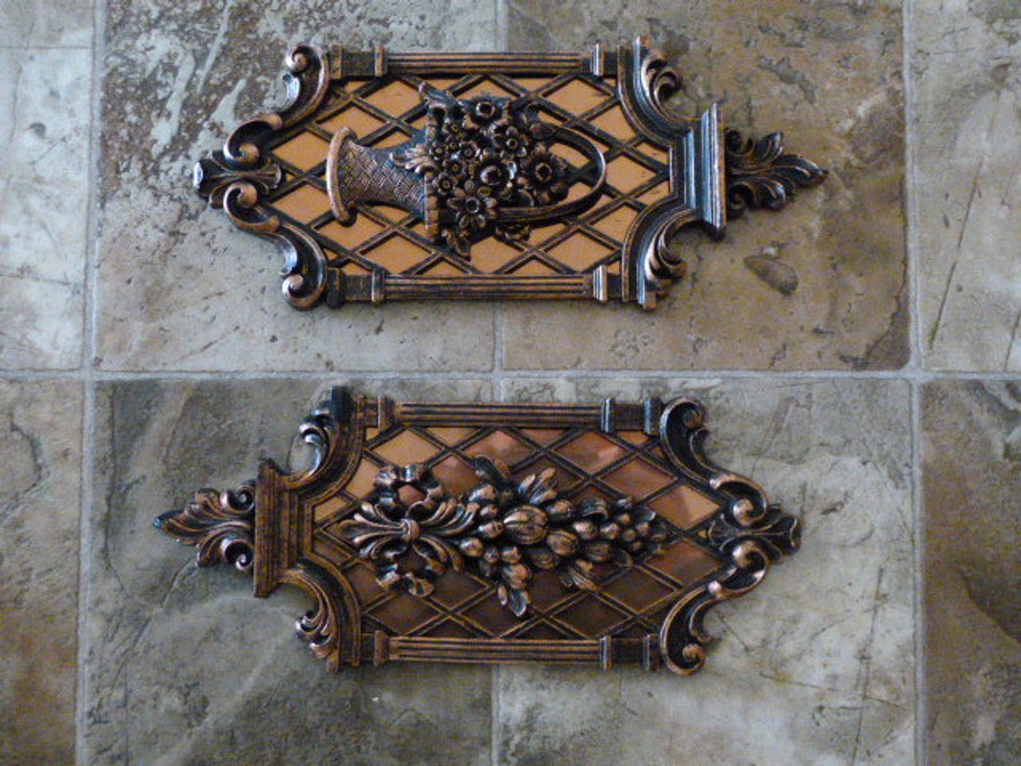 COPPERCRAFT GUILD Wall Plaques Copper 3D 2 Patterns Vintage Taunton ...