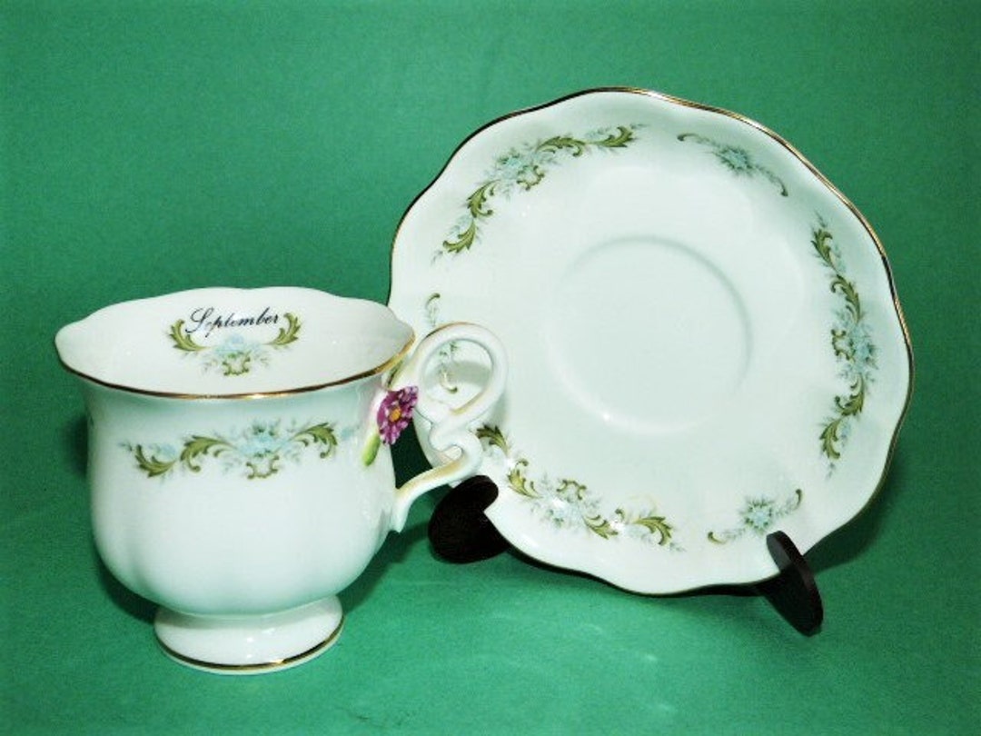ENESCO Maruri Masterpiece September Teacup Saucer Bone China - Etsy