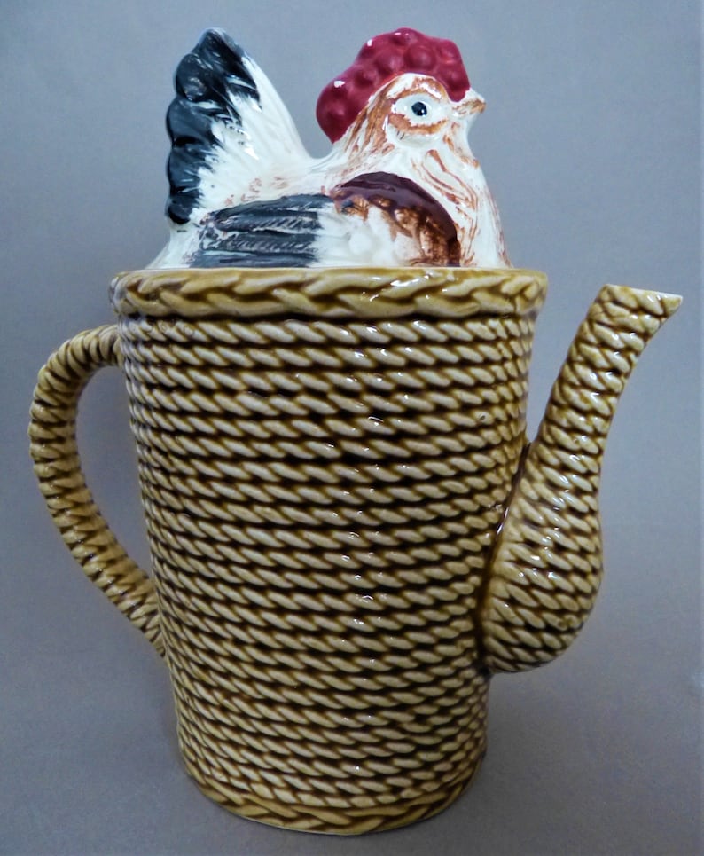 ROSSINI Lidded Coffee Pot Hen/chicken Ceramic Made in Japan - Etsy