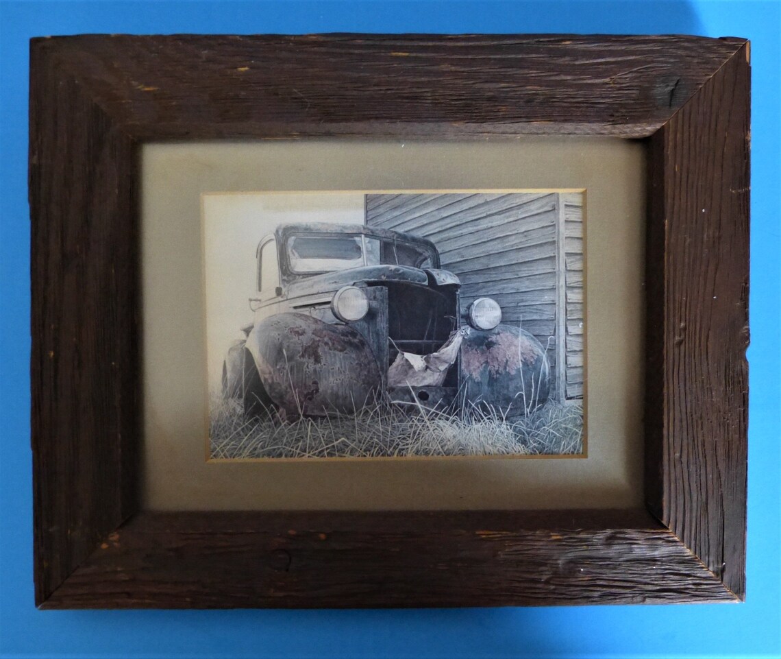 Wall Hanging Photo Vintage Car Framed W/mat | Etsy