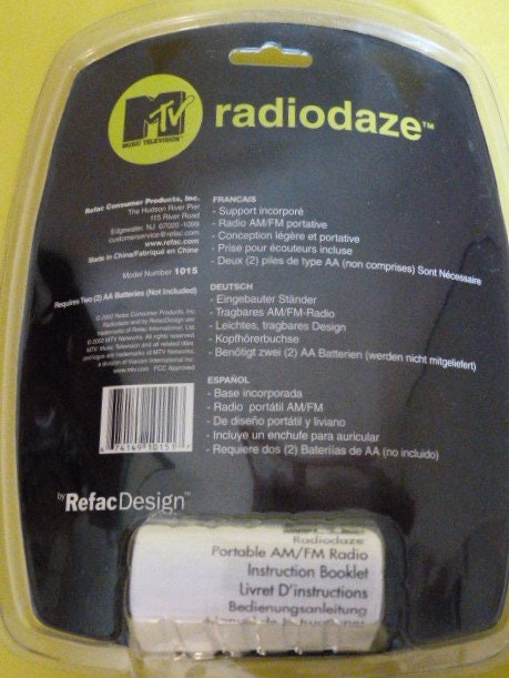 MTV RADIODAZE Am Fm Collectible Transistor Portable Radio - Etsy