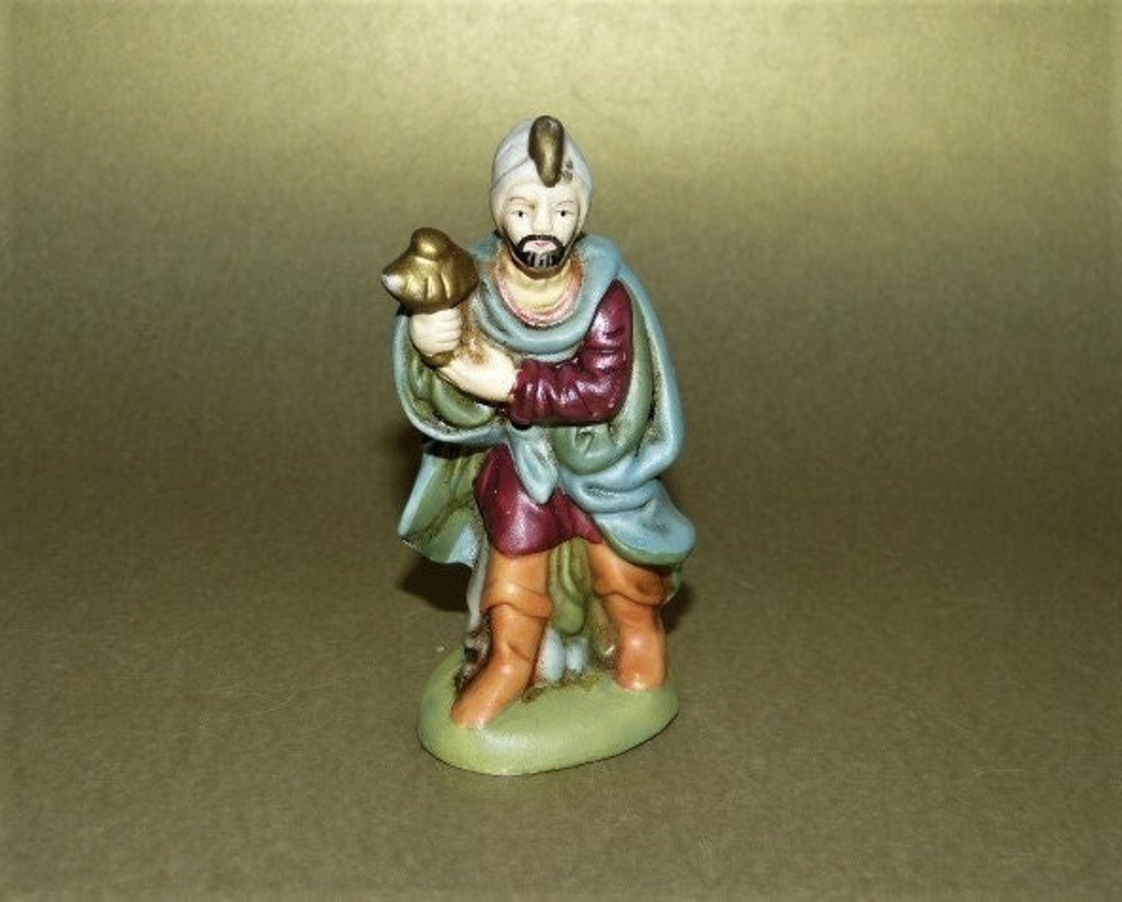 Standing Wise Man Holding Urn Nativity Figurine Bisque Christmas ...