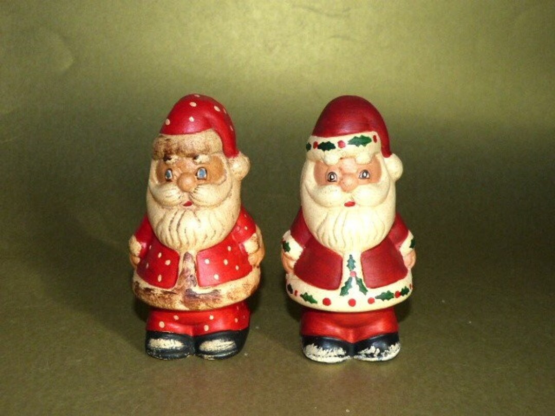 RICH CONNOLLY Folk Art Modern Santas 4” Chalk Ware Signed 49 Dollars ...