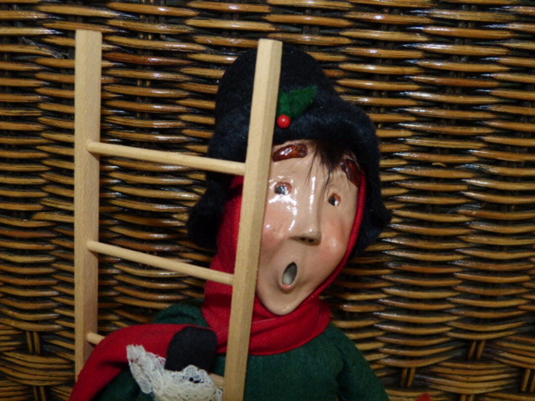 BYERS CHOICE Lamplighter Ladder Torch the Carolers 13.5 - Etsy