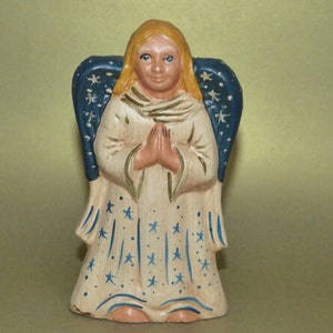 RICH CONNOLLY Folk Art Angels Chalk Ware 5.75” Signed 45 Dollars per ...