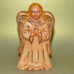 RICH CONNOLLY Folk Art Angels Chalk Ware 5.75” Signed 45 Dollars per ...