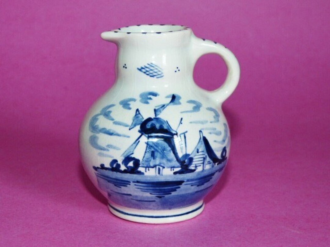 DELFTS Holland Mini Pitcher Hand Painted S2 Made in Holland 3” - Etsy