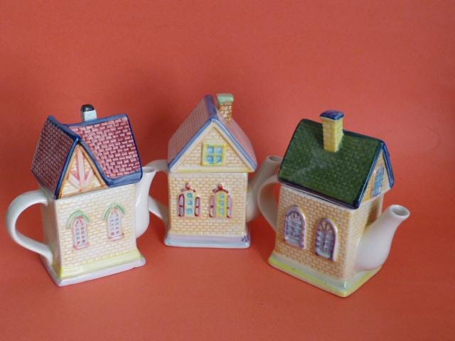 HOUSTON HARVEST HH Tea Room Mini Teapots 2000 Collectors Series ...