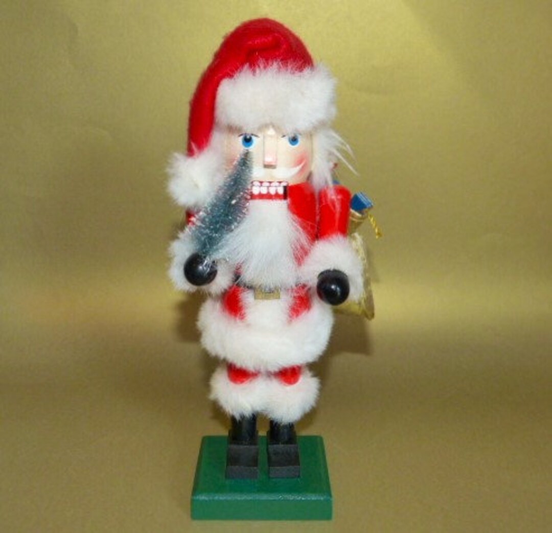 Santa Nutcracker Traditional Santa Costume Sack of Toys Christmas Tree ...