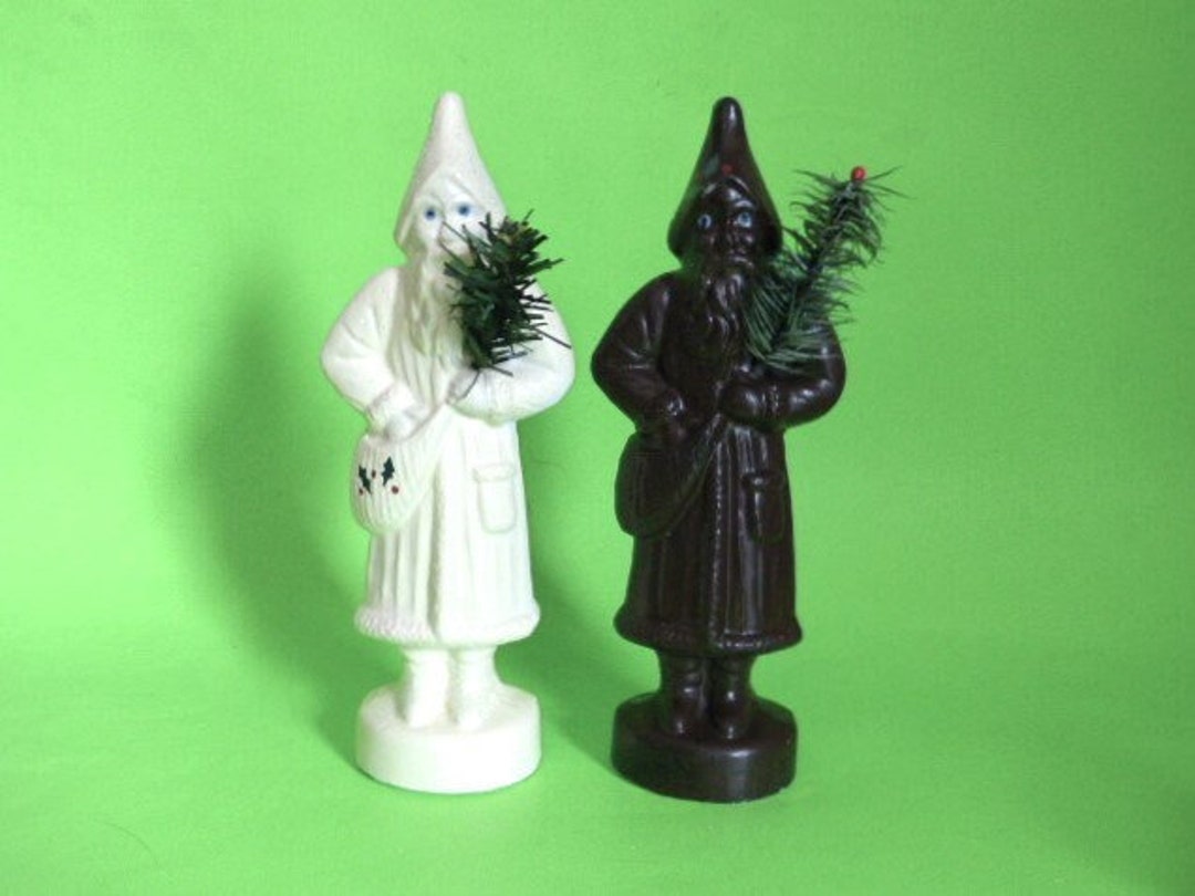 RICH CONNOLLY Folk Art HERSHEY Chocolate & White Chocolate Santas Chalk ...