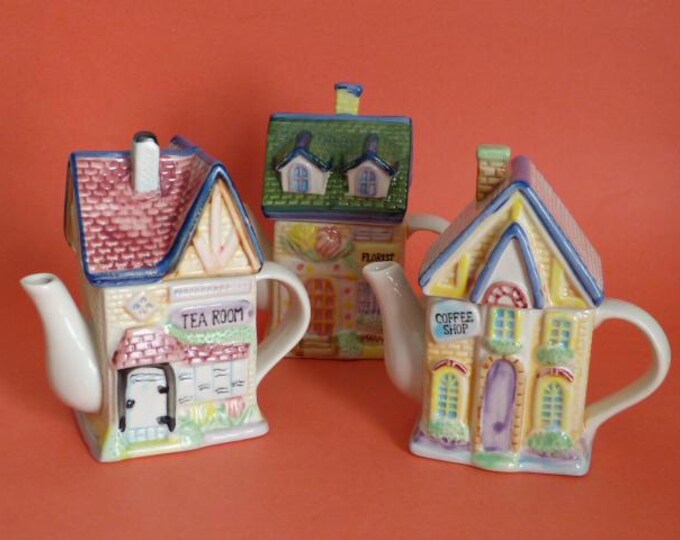 HOUSTON HARVEST (HH) Tea Room Mini Teapots 2000 Collectors Series ...