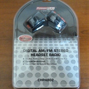 CRAIG Powerplay Digital AM/FM Stereo Headset Radio Model CHP4802 - Etsy