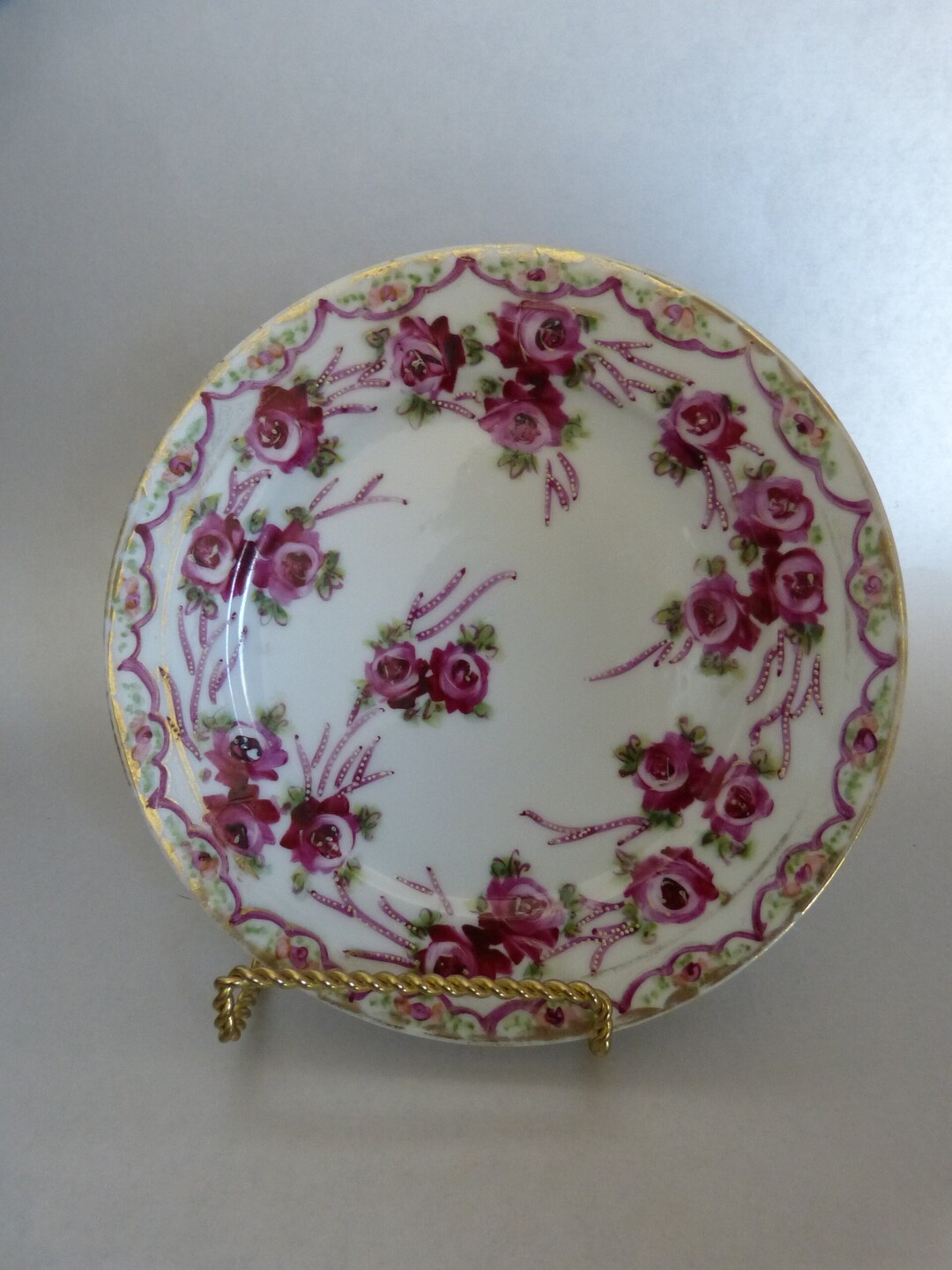 Plate IECO & C Made in Japan Porcelain Hand Painted Floral - Etsy