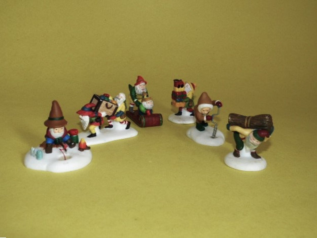 DEPARTMENT 56 Elves Doing Various Winter Activities Christmas Village ...