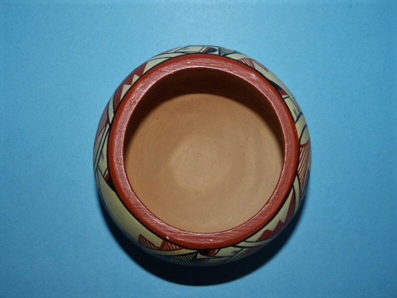 Native American Seed Pot Bowl Navajo Pottery Black Beige Rust - Etsy