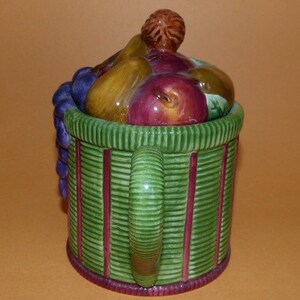 COOKS CLUB Teapot Basket of Fall Fruit Ceramic 7” X 8.5” - Etsy