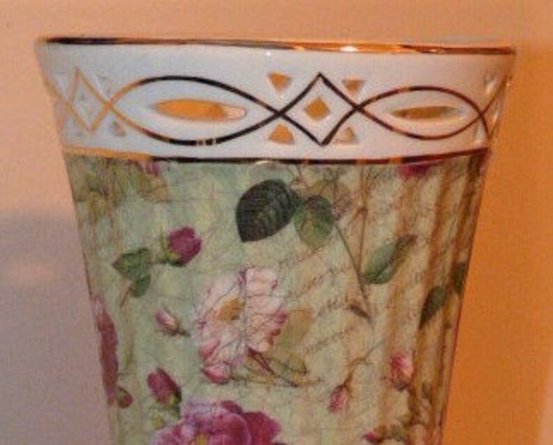 Vase La DOLCE VITA JA Designs Redoubt Rose Collection China 10” X 5.5 ...