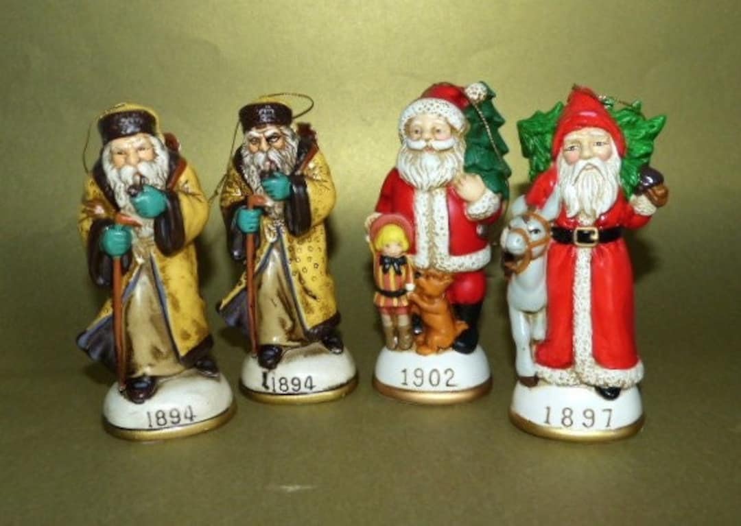 MEMORIES OF SANTA Collection Ornaments Earthenware Hand Painted Fifteen ...