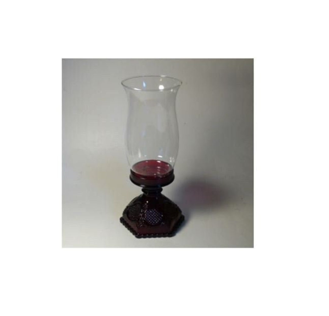 AVON Hurricane Lamp 1876 Cape Cod Collection Lacy Scalloped Roman ...