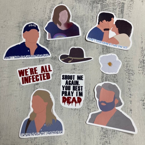 The Walking Dead Vinyl Sticker Pack - Etsy