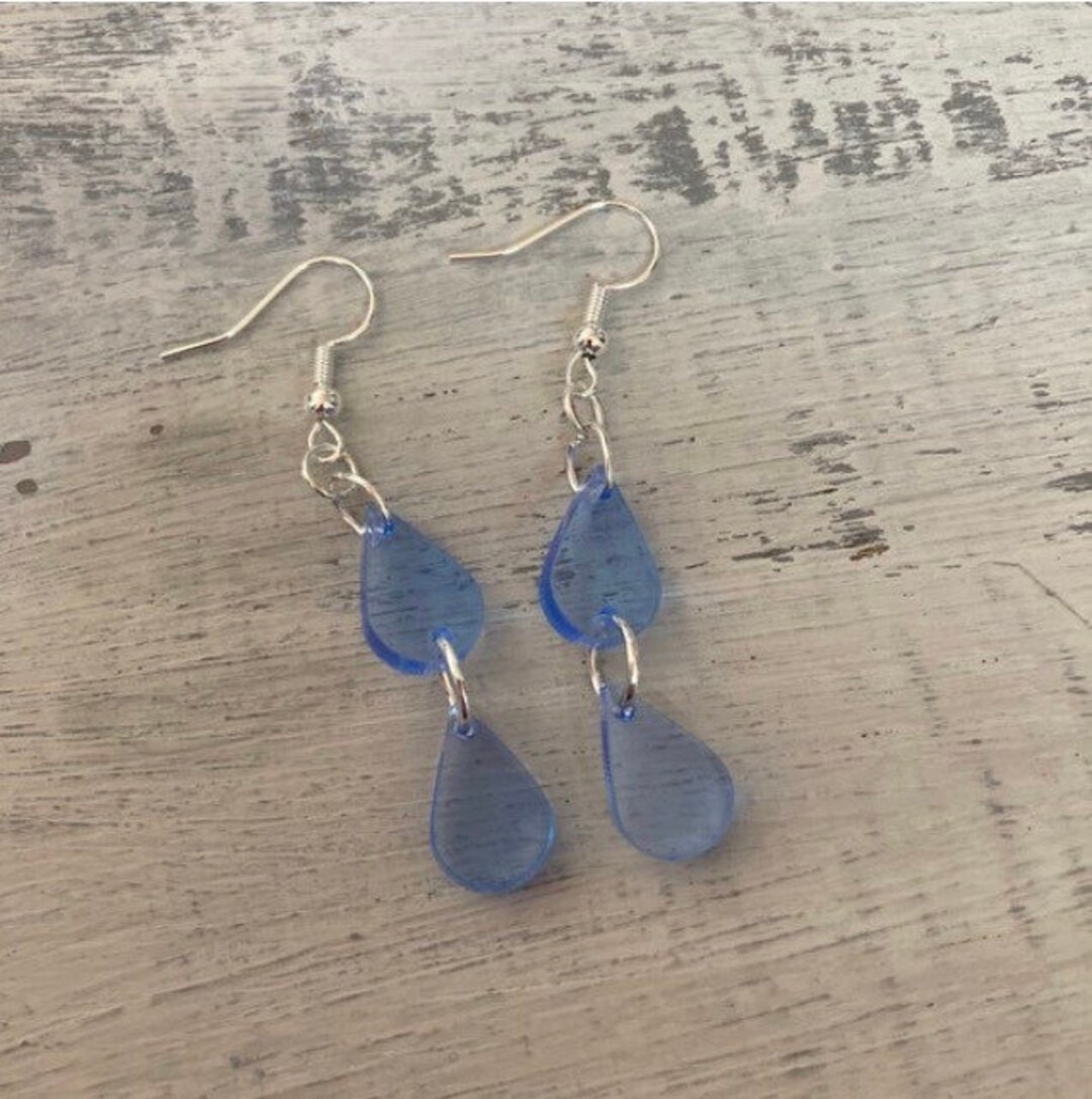 Water Drop Earrings Water Drops, Water, Hydration, Dangly Earrings - Etsy