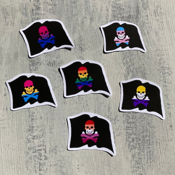 Pride Pirate Flag Stickers - Etsy