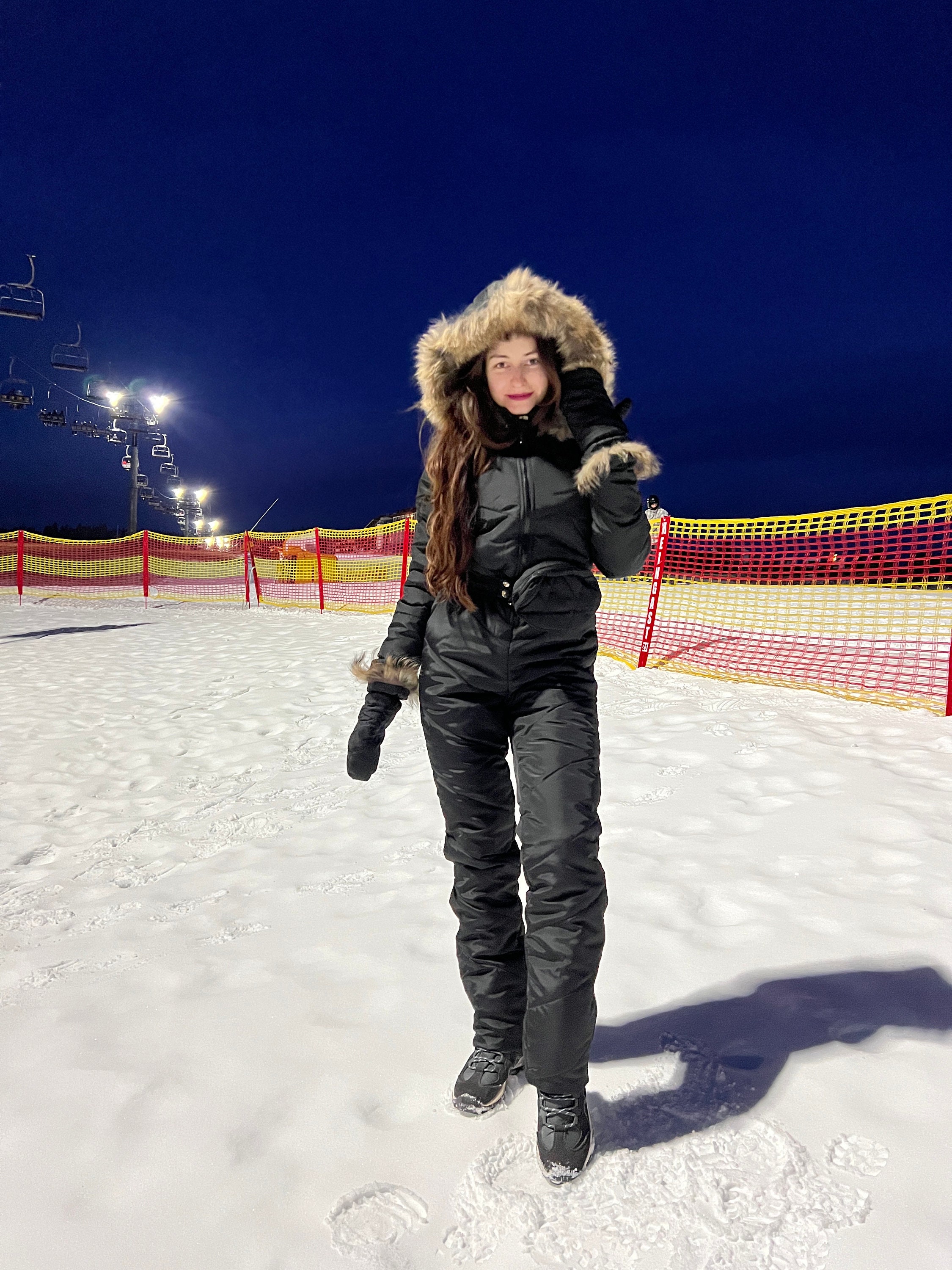 Black Winter One Piece Suit Black Jumpsuit Snow Suit for - Etsy