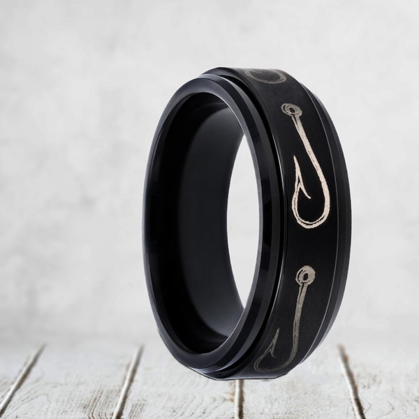 Silicone Wedding Band Men Fish - Etsy