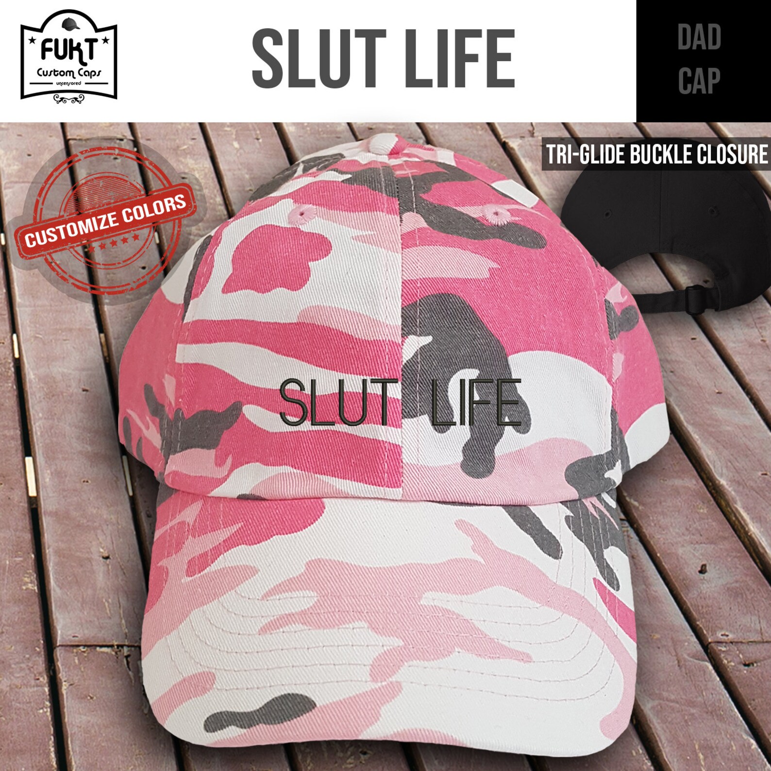 Slut Life Cap Hat That Says Slut Life Slut Life Baseball Cap Slut ...