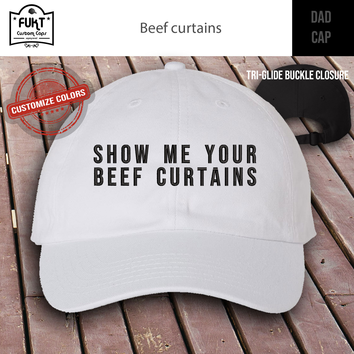 Beef Curtains Hat NSFW Cap Design Embroidered Hat - Etsy