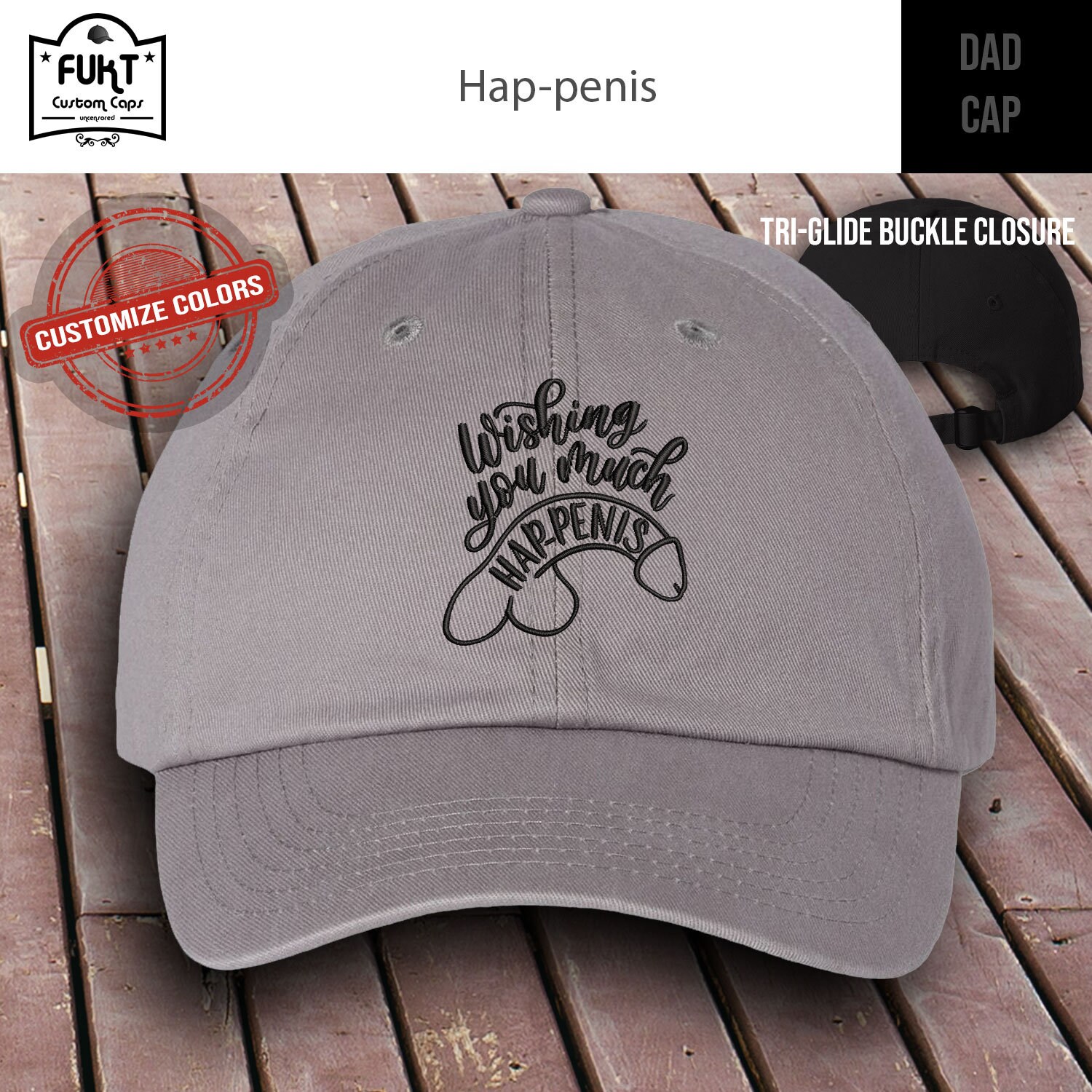 Hap-penis Hat NSFW Cap Design Embroidered Hat - Etsy