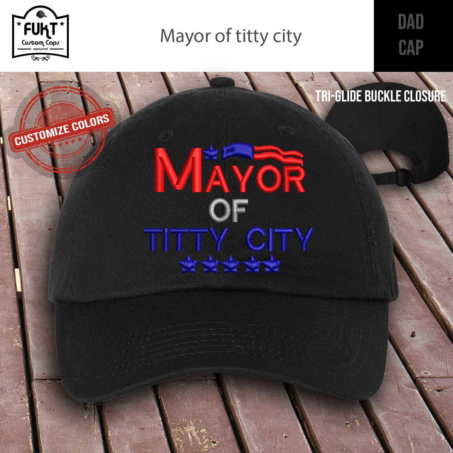 Mayor of Titty City Hat Funny NSFW Cap Design Embroidered Hat - Etsy
