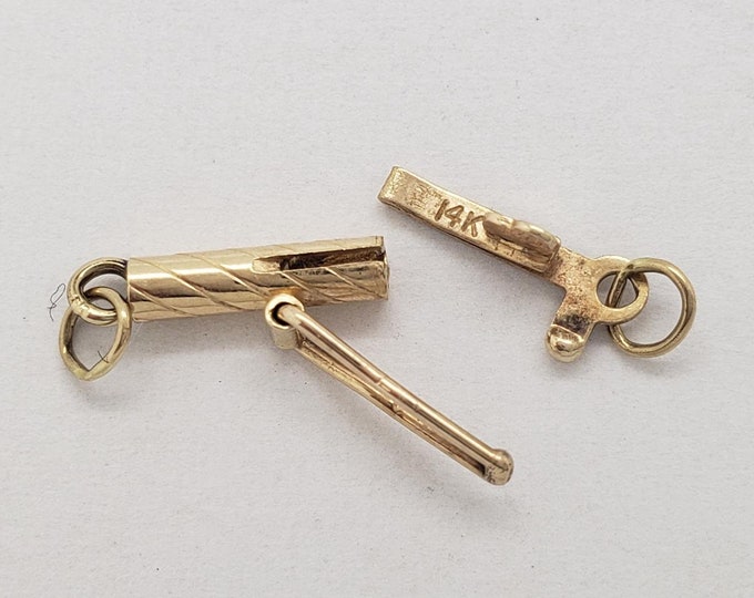 14K Solid Yellow Gold Barrel Box Clasp Replacement for Necklace Chain ...