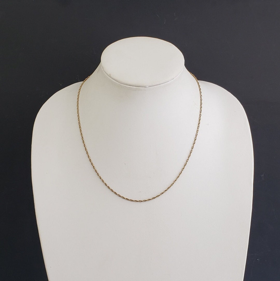 19-5/8" 14K Gold Rope Link Necklace Chain C25 - Etsy