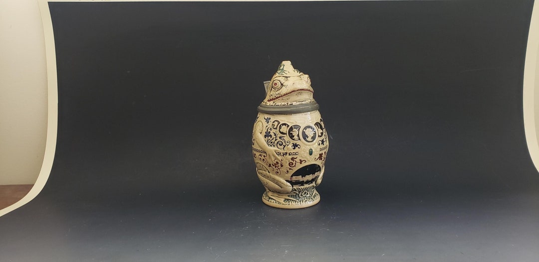 Antique German Dumler & Breiden 1/2L Frog as Roman Gladiator Commander ...