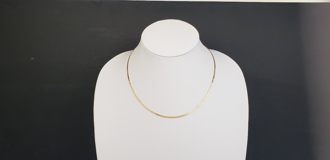 Heavy 18 Italian 14K Gold Serpentine Necklace Chain - Etsy