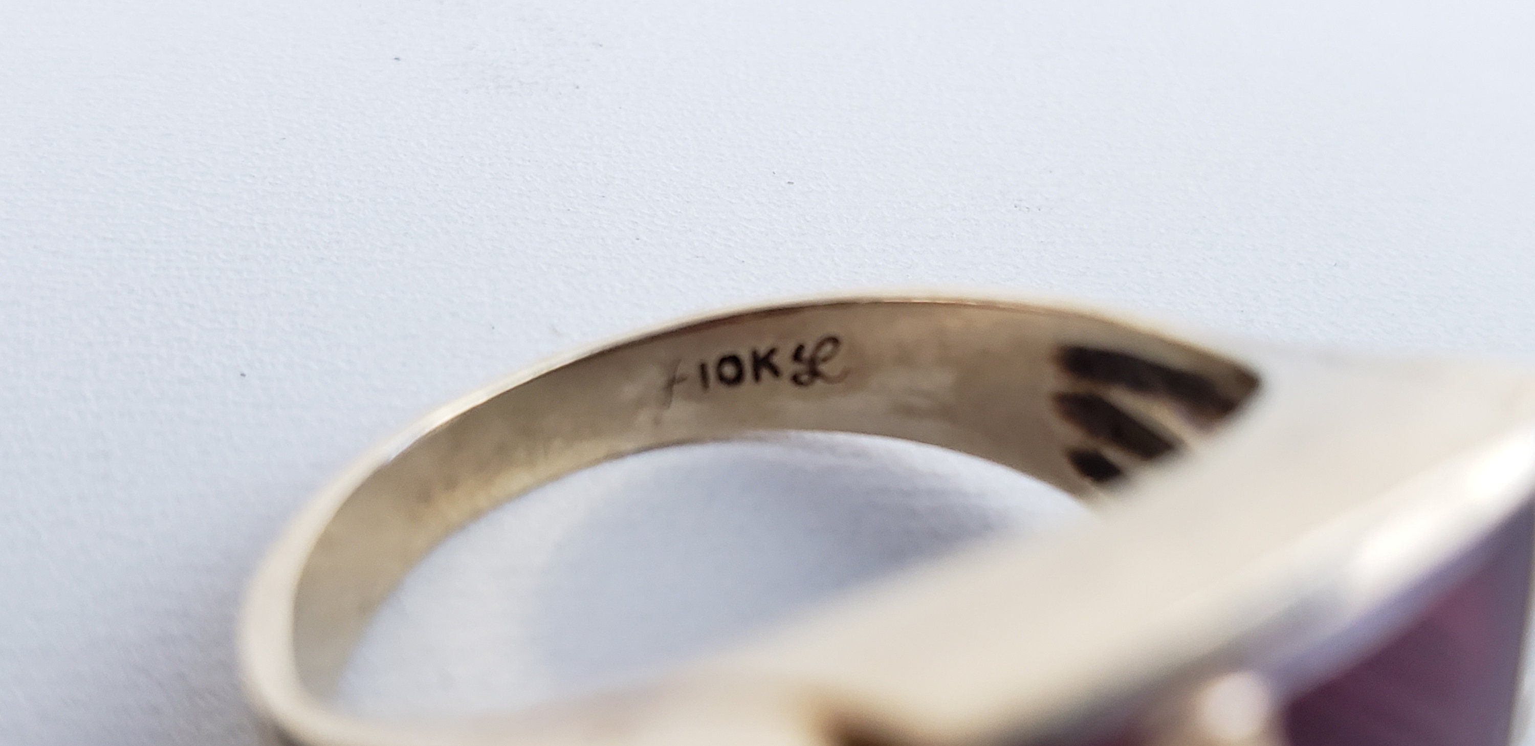 Vintage Men's 10K Gold Ruby & Diamond Elk's BPOE Ring | Etsy