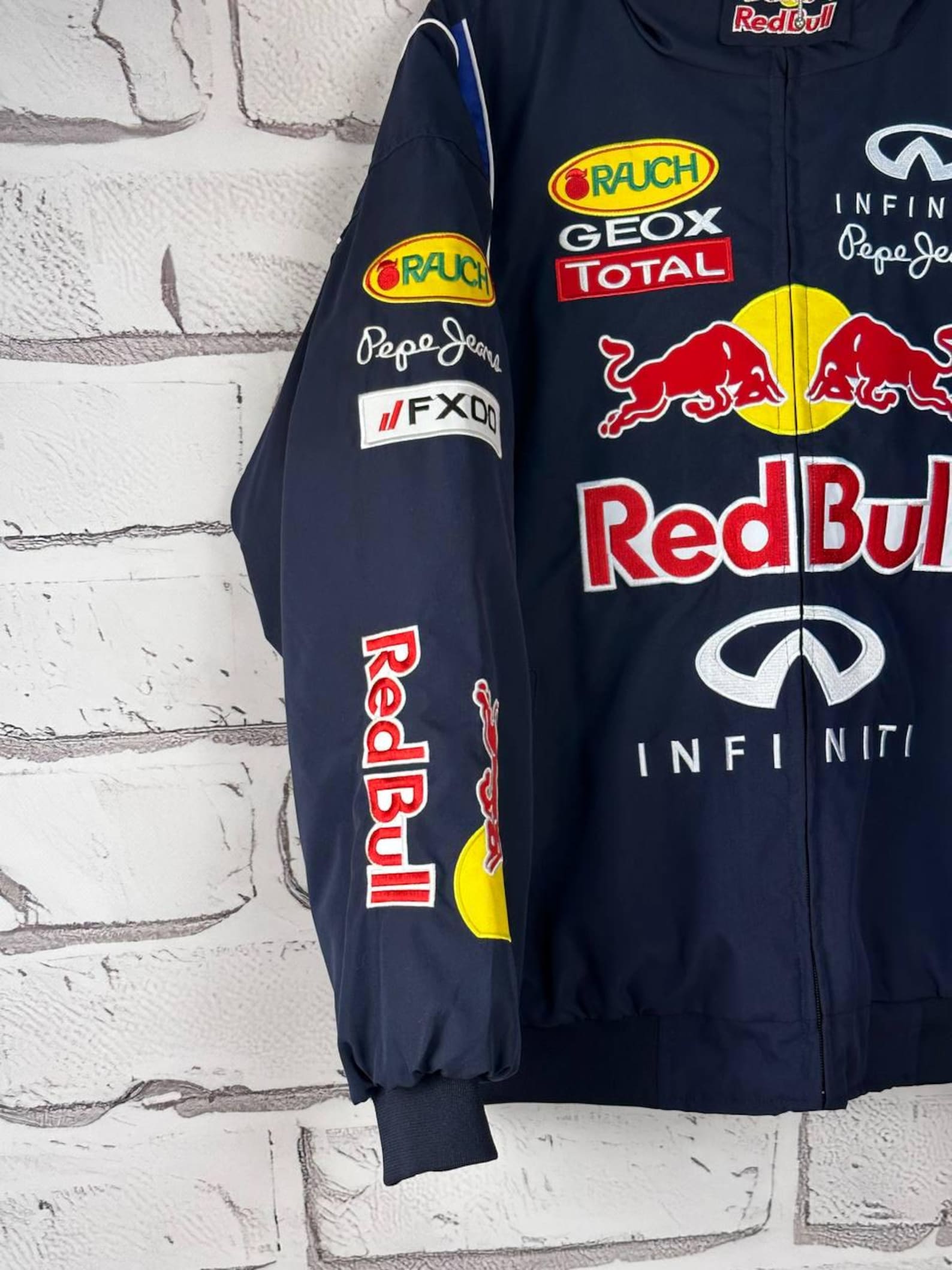 Racing Red Bull Infinity Jacket Bomber Formula One F-1 Blue Embroidered ...