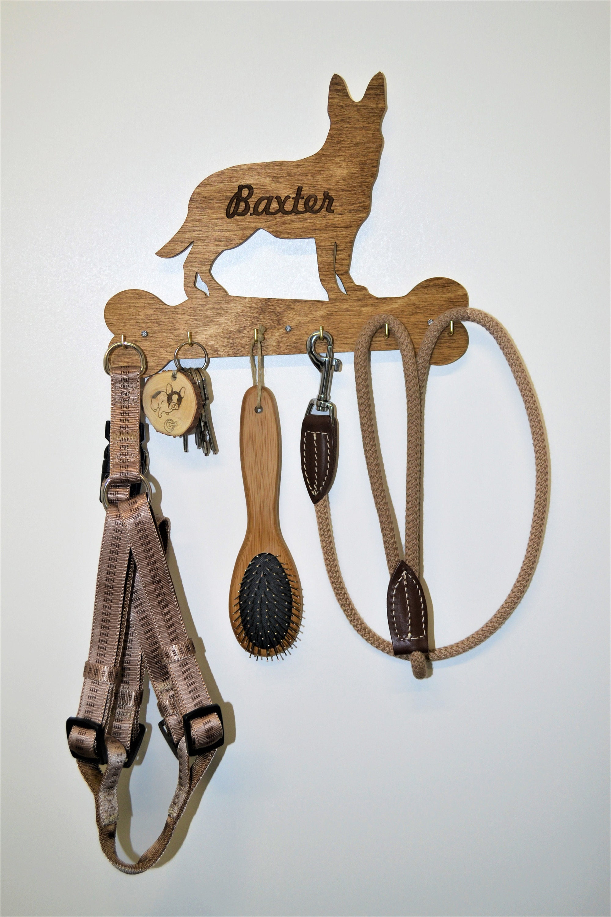 German Shepherd Dog Leash Holder Rustic Home Wall Decor | Etsy